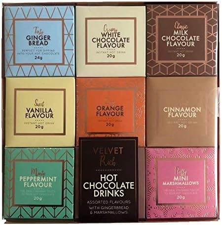Hot Chocolate Mix Assorted Flavours 9 Piece Selection Box Gift Set ...