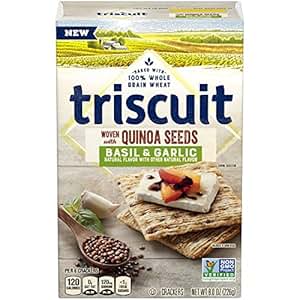 Amazon.com: Triscuit Basil & Garlic with Quinoa Crackers, 1 8oz. Box