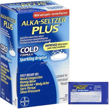 Alka-Seltzer Plus Cold - 72 tablets Health Beauty Health Care Medicine ...
