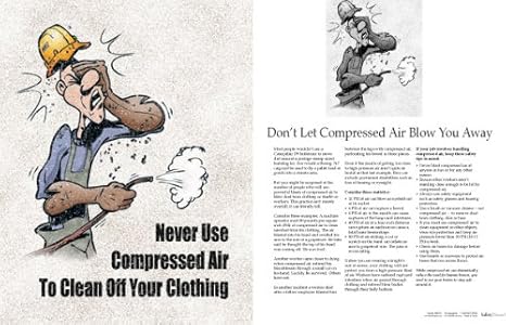 Tool Safety Poster - Never Use Compressed Air To Clean Off Your ...