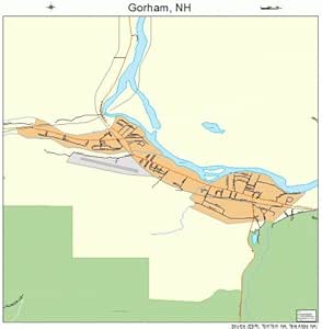 Large Street & Road Map of Gorham, New Hampshire NH - Printed poster ...