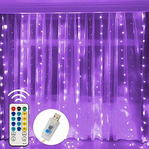Mua FUNPENY Window Curtain String Light, 300 LED 8 Lighting Modes Fairy ...