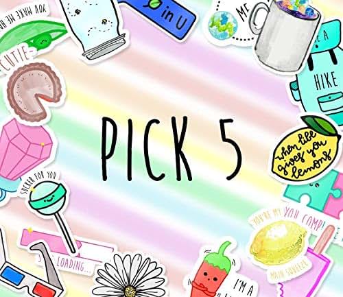 Amazon.com: Pick 5 Sticker Pack: Handmade