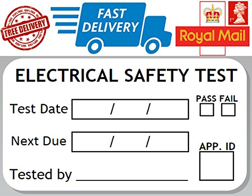52 x Electrical Safety Test Record Labels Pass Fail Electrical Testing ...