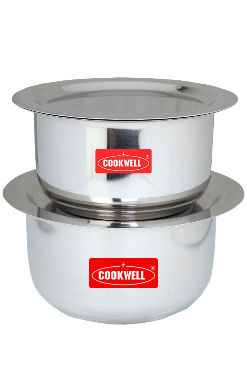 Buy COOKWELL 2 Pcs Stainless Steel Induction & Gas Stove Friendly ...