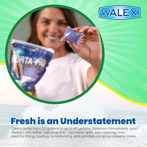 Walex Porta-Pak RV/Marine Black Holding Tank Deodorizer Drop-Ins ...