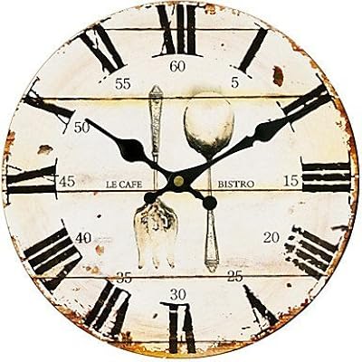 Amazon.com: Item C2041 Vintage Style French Bistro Clock (12 Inch ...