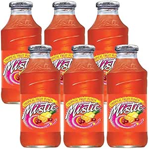 Amazon.com : Mistic Tropical Fruit Punch Drink, 16oz Glass Bottle (Pack ...