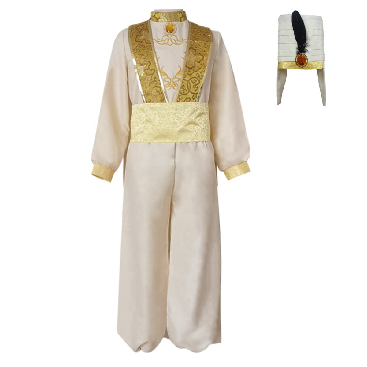 GWOKDAN Men Arabian Prince Costume Uniform Fairy Tale Cosplay Suits ...