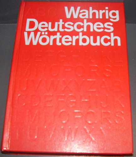Deutsches Worterbuch Dictionary (German Edition): Wahrig, Gerhard: 9783570036488: Amazon.com: Books