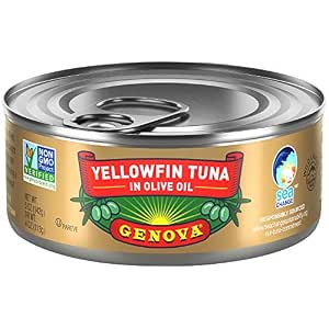 Amazon.com : Genova Premium Yellowfin Tuna in Olive Oil, Wild Caught ...
