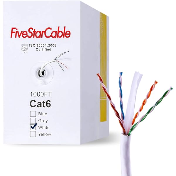 600003 CAT6 Solid UTP Cable 23AWG 1000ft LAN Network Ethernet RJ45 Wire ...