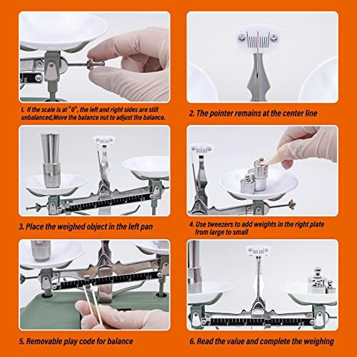 NAOEDEAH 100g Balance Scale For Lab Scale Mechanical Double Balance ...