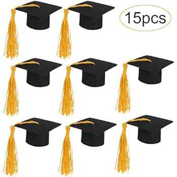 Amazon.com: Hicarer 12 Pack Mini Graduation Caps Graduation Cap Bottle ...