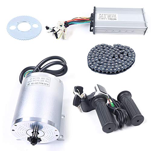 Electric Brushless DC Motor Complete Kit, 48V 2000W 4300RPM High Speed ...