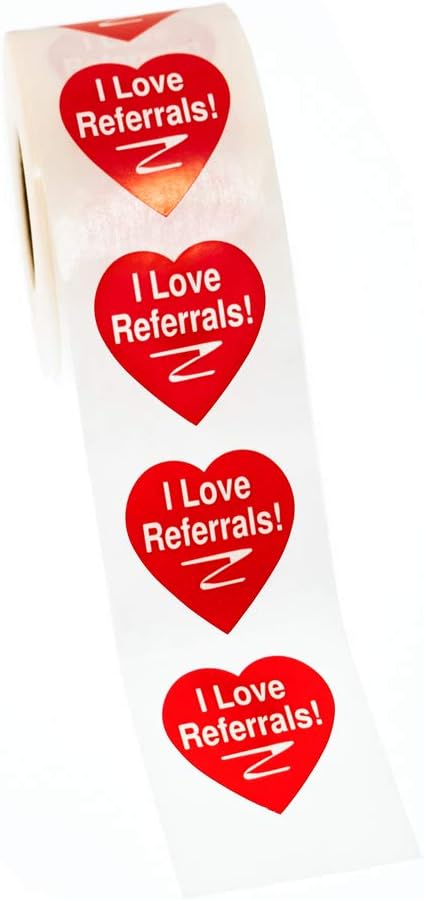 Amazon.com : Heart Shaped I Love Referrals Stickers - Great Real Estate ...