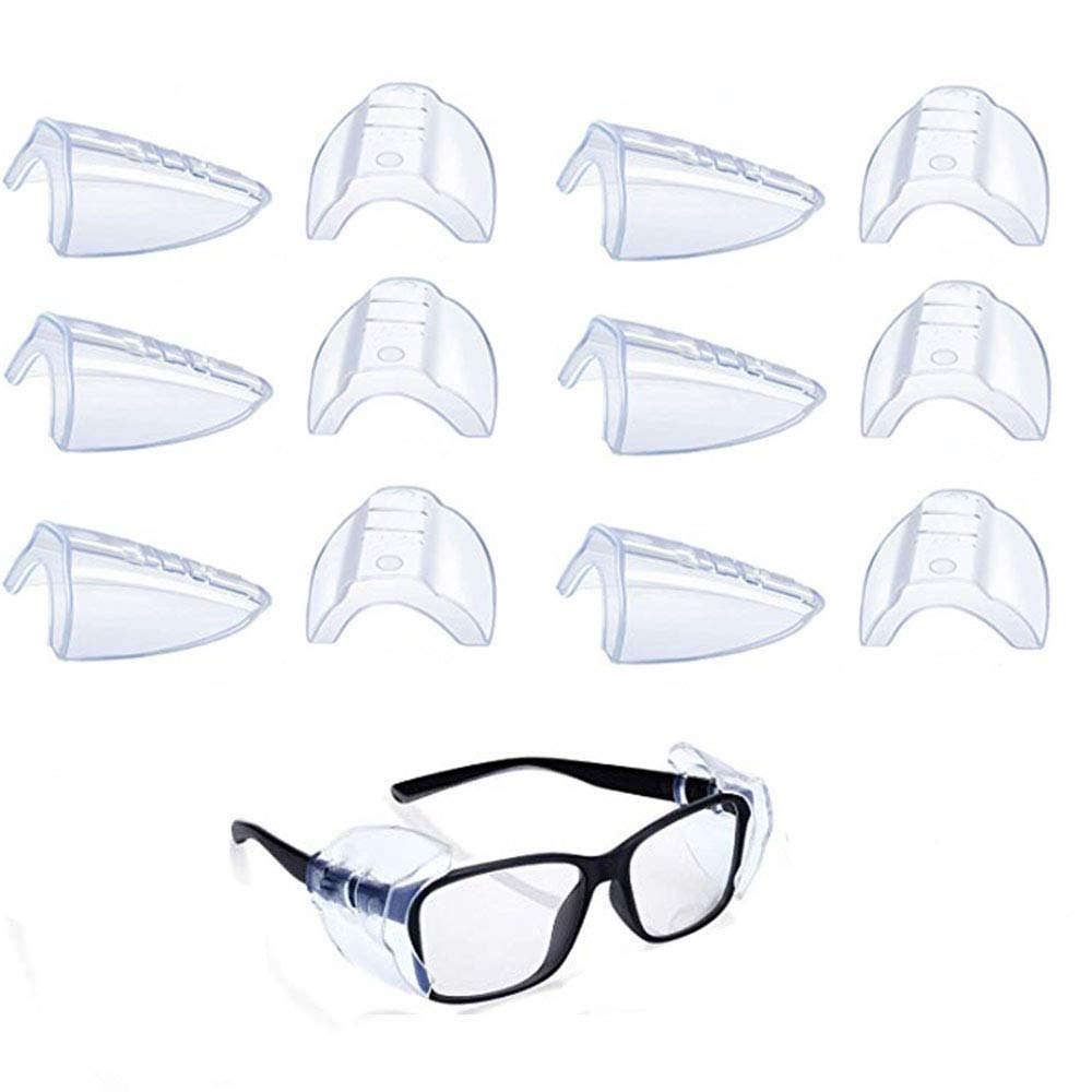 Clear Glasses Side Protector, 6 Pairs Safety Eye Glasses Side Shields ...