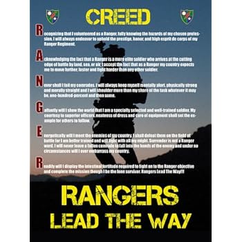 Amazon.com: Army Rangers Creed Poster 18x24 US Military Gifts Ranger ...