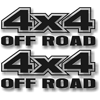 Amazon.com: 2-4x4 Offroad 'Matte Black' Vinyl 13" Decals Truck Box ...