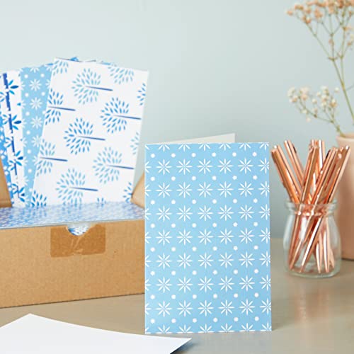 48 Pack Blue Notecards and Envelopes Set, Blank All-Occasion Greetings ...