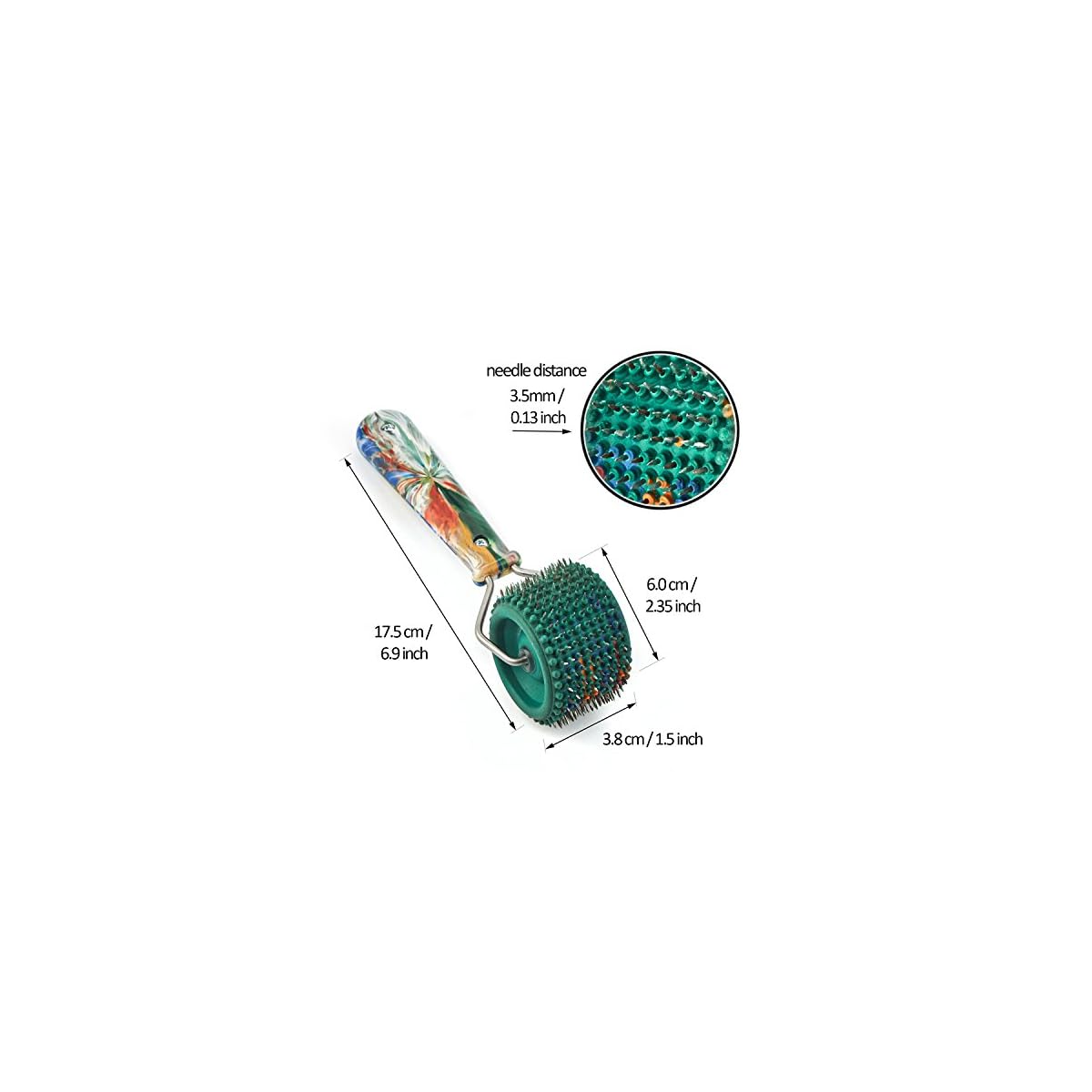 Lyapko Anti-Aging Acupuncture Facial Roller 3.5 Ag 272 Needles. Premium ...