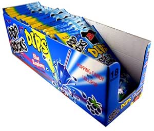 Amazon.com : Pop Rocks Dips Blue Raspberry (18 Count) : Hard Candy ...