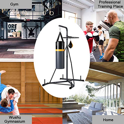 Goplus Boxing Stand for Heavy Bag and Speed Bag, Heavy Duty Free ...