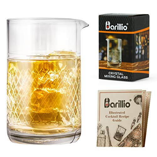 Barillio 20 Oz Crystal Cocktail Mixing Glass Set | Seamless Mixing ...
