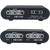 Amazon.com: RCA Switch 2 in 1 Out Composite Video L/R Audio Switcher ...
