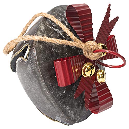Napco Imports Extra Large Bell with Bow 9 x 9 Inch Metal Decorative ...
