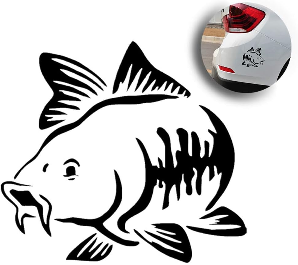 Vvciic 15 * 15CM Carp Fishing Car Decal Vinyl Art Sticker Kayak Fishing ...