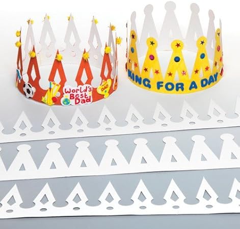 Baker Ross Card crowns (Pack of 12) For Kids Arts and Crafts: Amazon.co ...