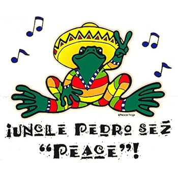 Amazon.com: Peace Frogs Retro Frog Sticker, Multicolored, Small
