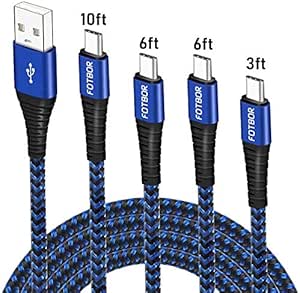 Amazon.com: Samsung Galaxy Note 20 Ultra 20 10 9 Charger Cord, (4 Pack ...