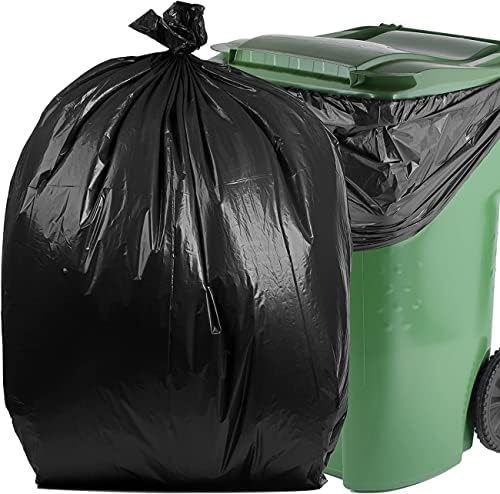 FITBAS Extra Large Plastic Trash Bag,82x125cm Black Garbage Bag for ...