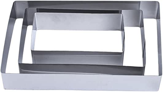 Amazon.com: TAMUME Stainless Steel Rectangle-Shape Baking Molds Set of ...