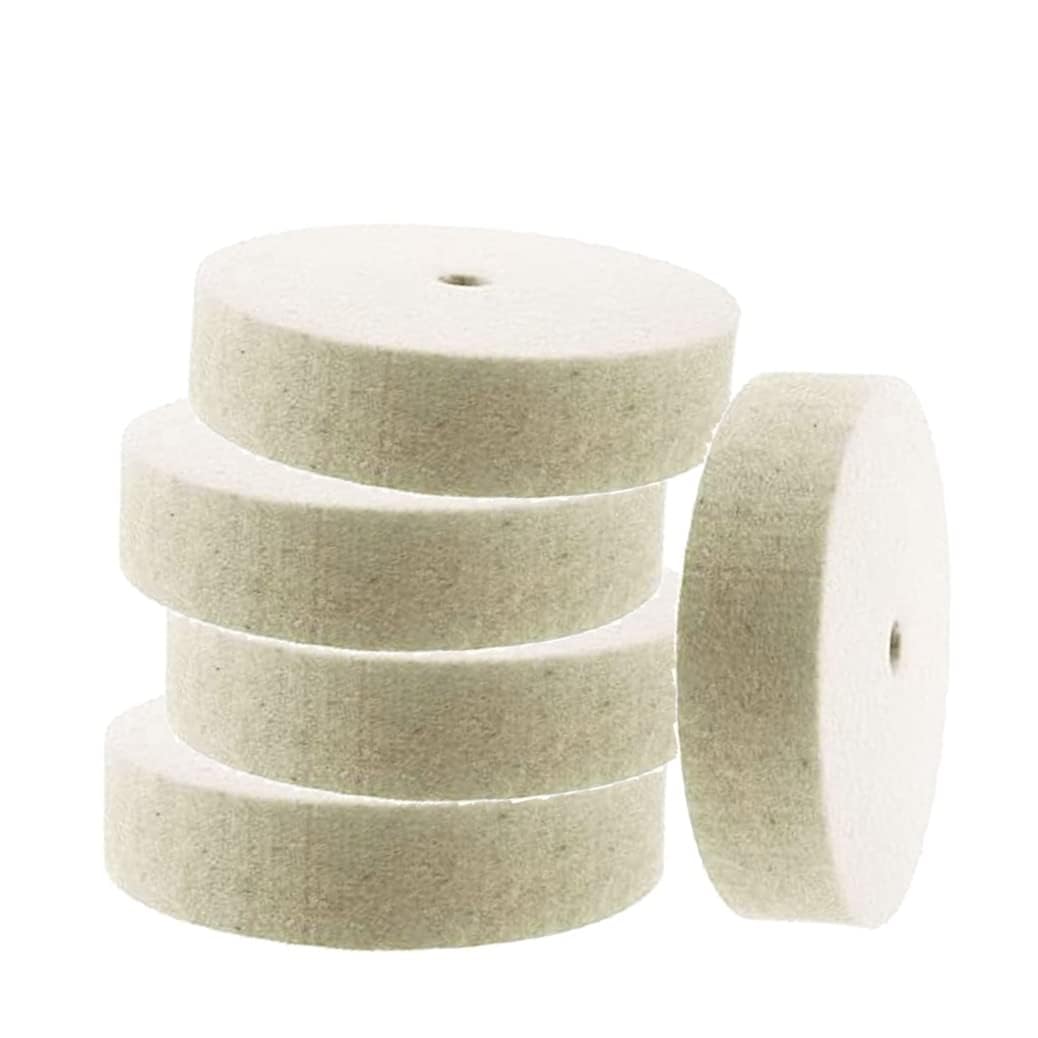 Mua Luo ke 5 Pcs 3'' Compressed Wool Polishing Wheel, 3/8 Inch Arbor ...