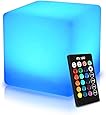 16-inch Rechargeable Colour Changing LED Mood Light Cube Stool w/t ...