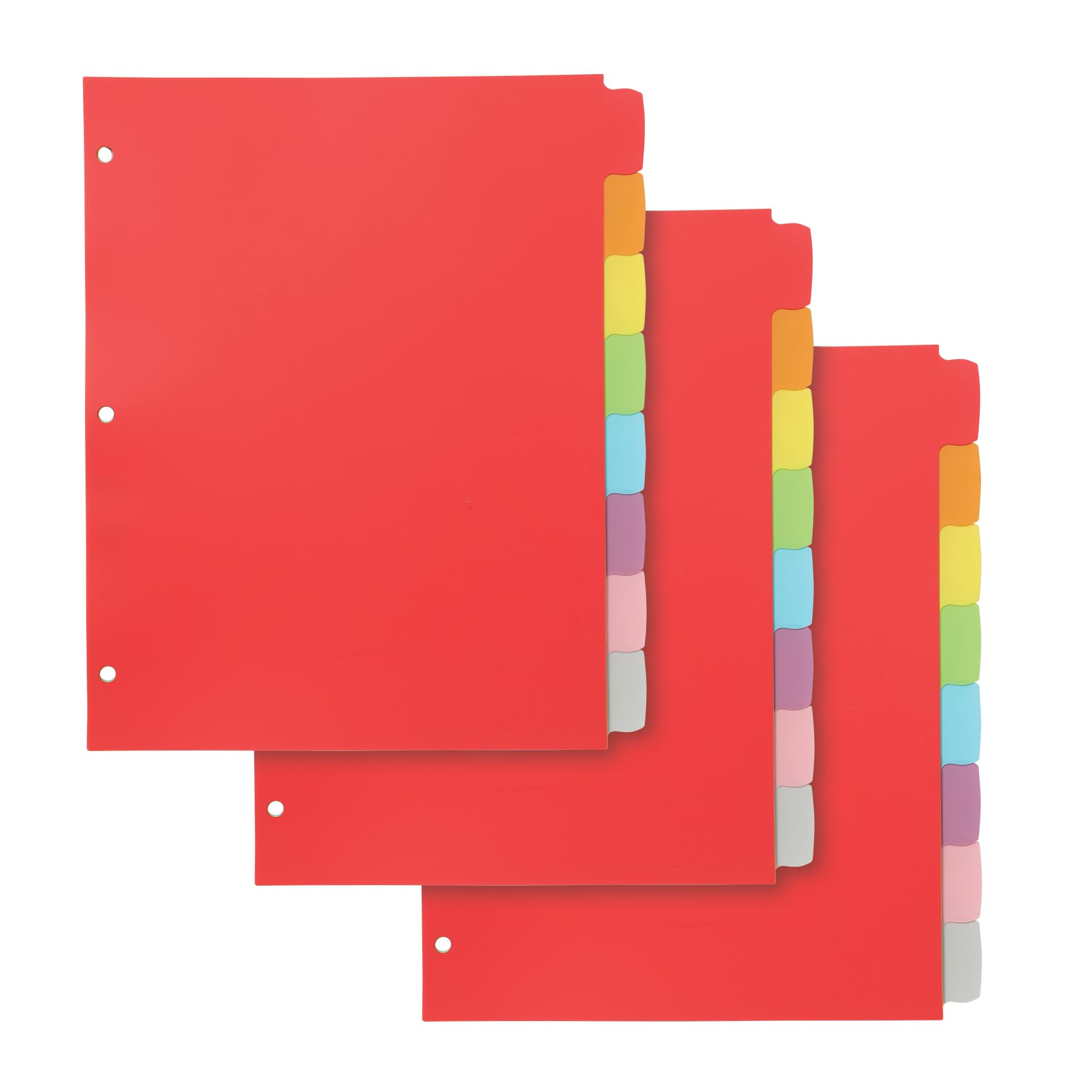 Oxford Poly Binder Dividers, 3 Hole Punch Organizers, Assorted Colors ...