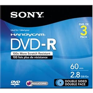 Amazon.com: Sony 3DMR60DSR1HC 3-Pack 8cm DVD-R Double Sided with Hangtab: Home Audio & Theater