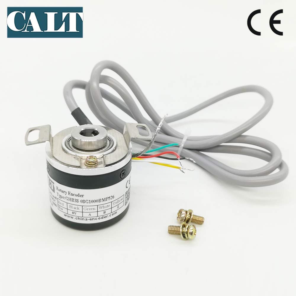 Buy CALT 38mm hollow shaft rotary encoder 8mm hole 5-26v dc supply 2000 ppr push pull output ...