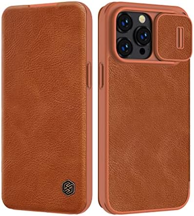 Nillkin iPhone 14 Pro Max Wallet Case with Camera Cover and Card Holder, PU Leather Case Flip ...