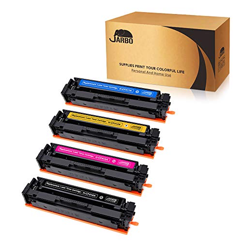 Compatible HP 410A Toner Cartridges, JARBO 1 Set (BK-CF410A, Cyan ...