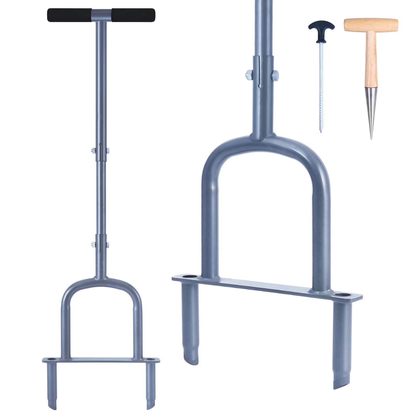 DUOLIYBC Manual Lawn Coring Aerator Tool, Plug Coring for Compacted ...