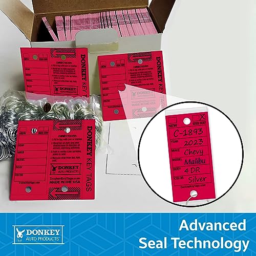 Donkey Key Tags, Self-Protecting, Laminated (250 Tags Per Box With ...