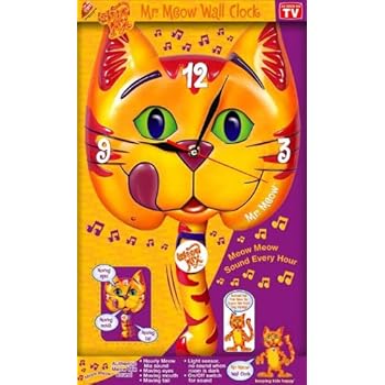 Amazon.com: Meow Mix Mr. Meow Wall Clock: Home & Kitchen