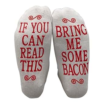 Amazon.com: If You Can Read This Bring Me Some Bacon Gift Socks ...