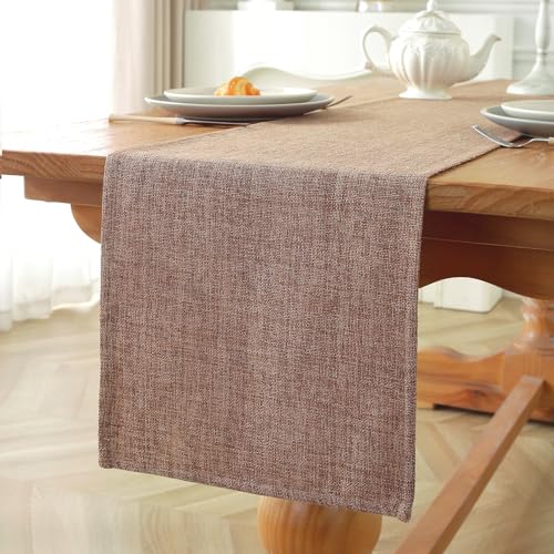 Laolitou Farmhouse Table Runners 72 Inches Long, Coffee Boho Table ...