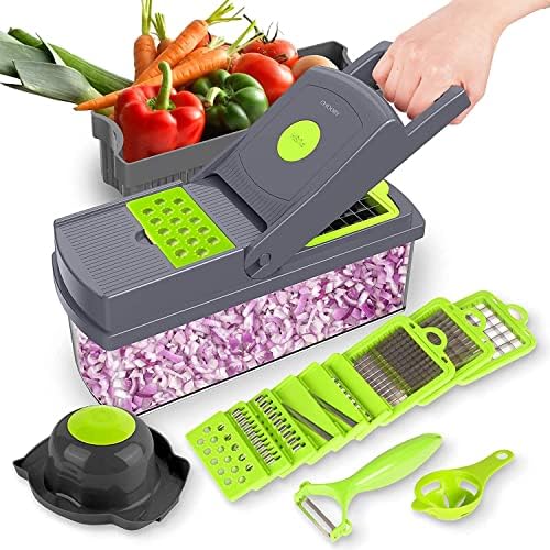 12 in 1 Vegetable Chopper, Onion Chopper, Chipser and Slicer Dicer ...