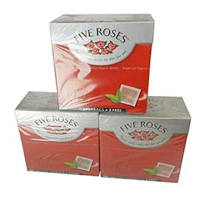 Amazon.com : Five Roses Tea, 100 Tagless Teabags (3 Box of 100 Teabags ...